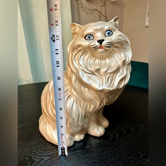 Accents | Vintage Ceramic White Persian Cat Statue | Poshmark